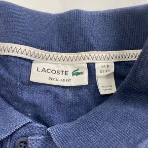 Lacoste | Shirts | Lacoste Logo Blue And White Shirt P335 | Poshmark